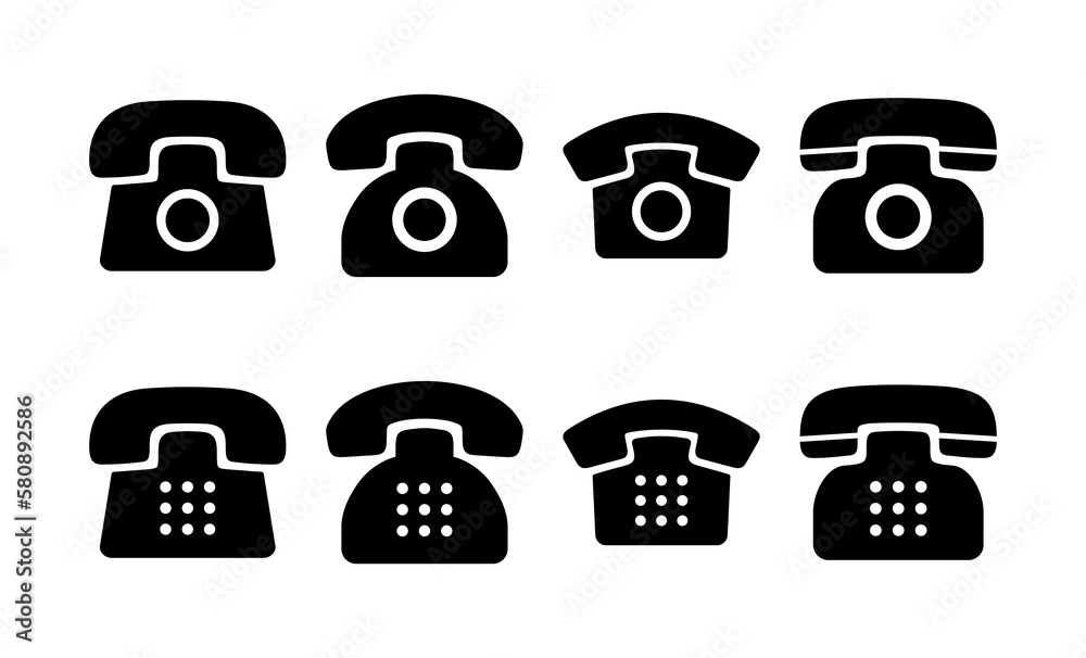 Telephone icon vector for web and mobile app. phone sign and symbol ...