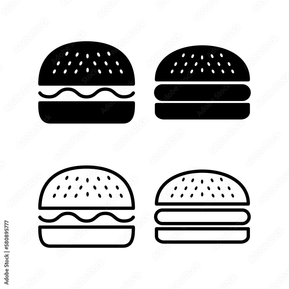 Burger icon vector illustration. burger sign and symbol. hamburger ...