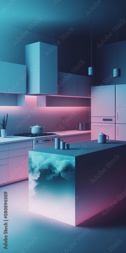 4K resolution or higher, early morning fog Modern composition of ...