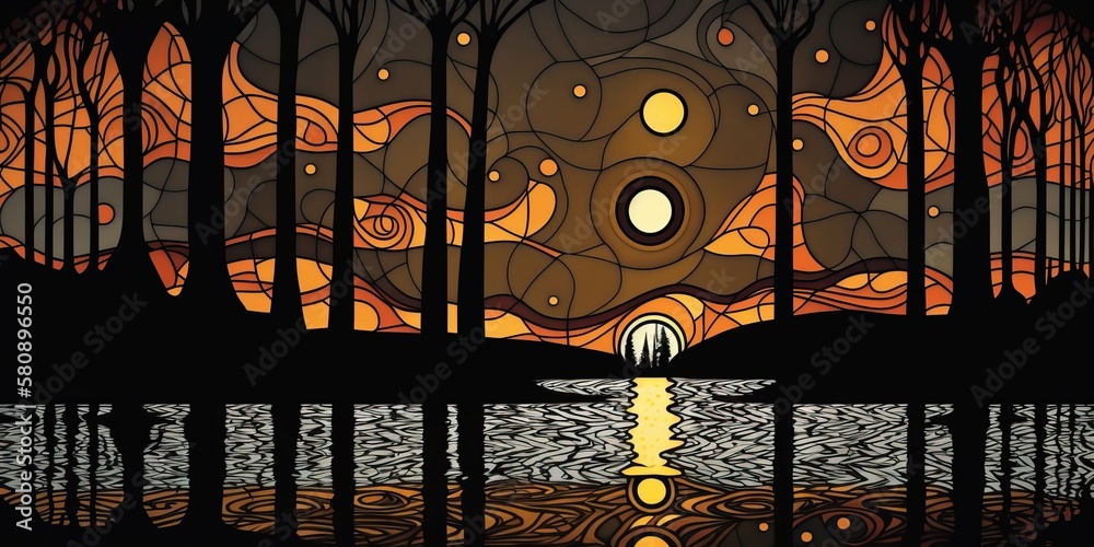 4K resolution or higher, The Psychedelic Swamp stained glass ...