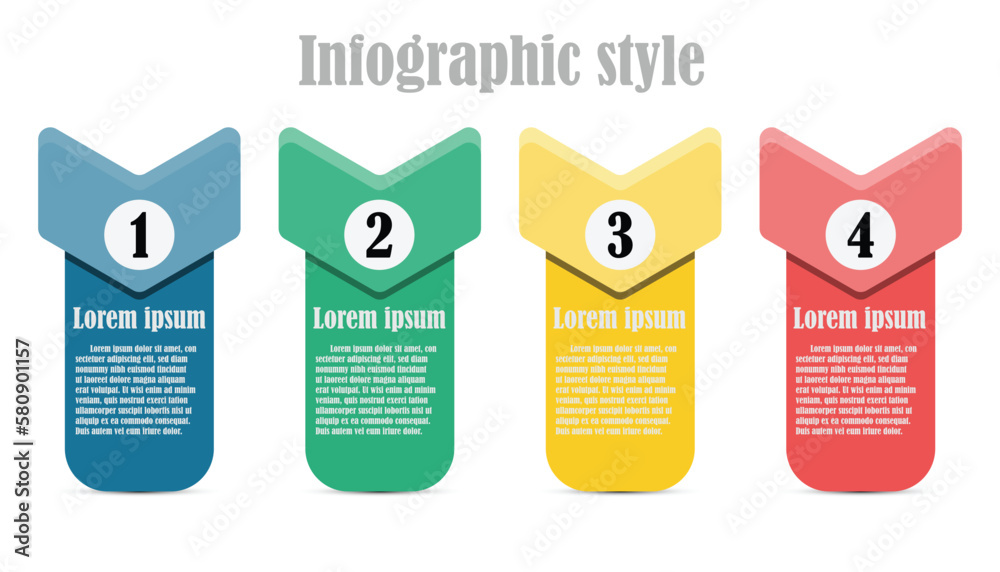 Infographic template step guide for business information presentation ...