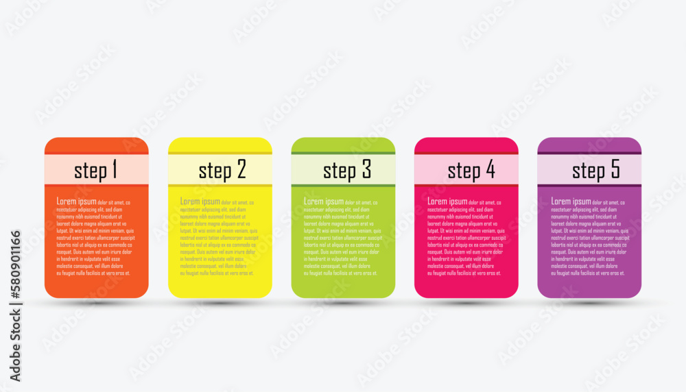 Infographic template step guide for business information presentation ...