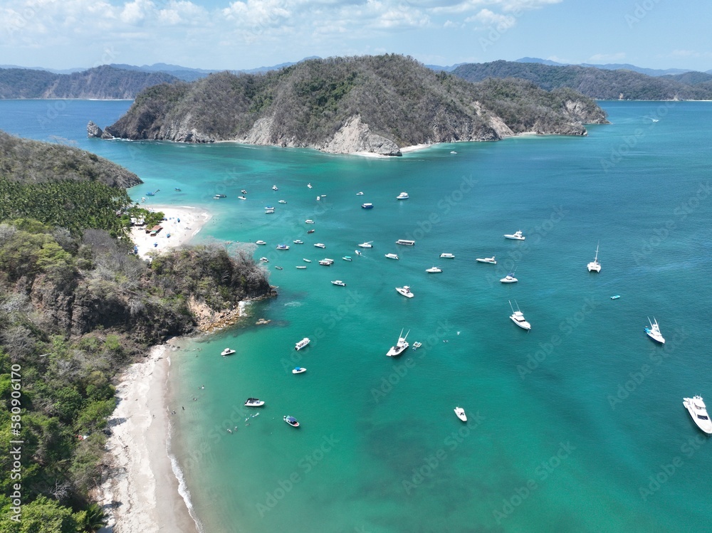 Located in the Gulf of Nicoya Tortuga Island (Isla Tortuga), Pacific ...