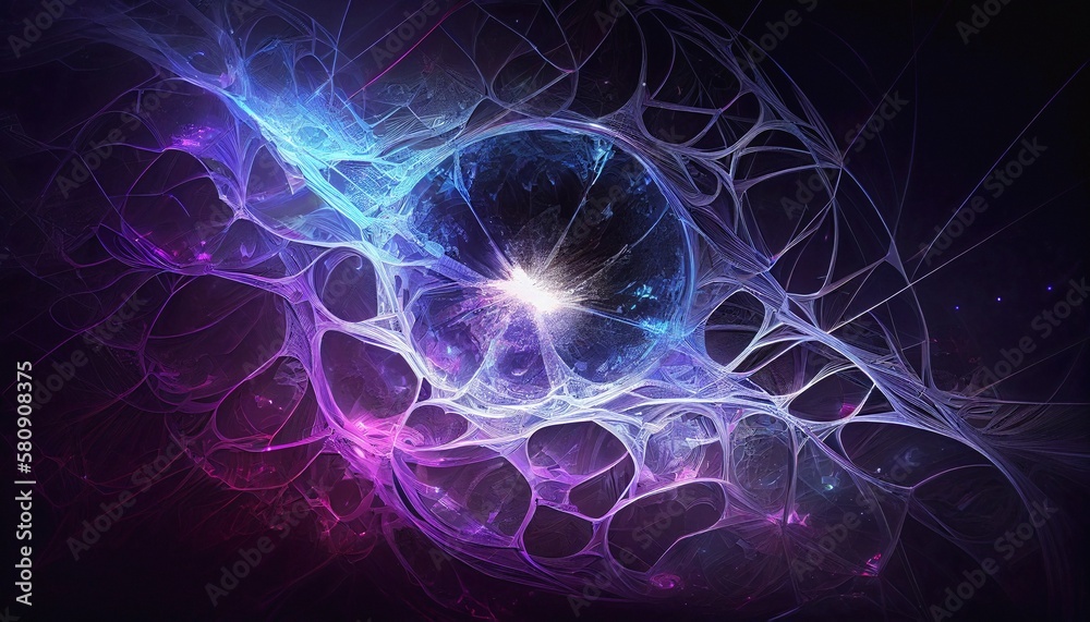 computer blue purple sphere intricate neon eyes splash screen web open ...