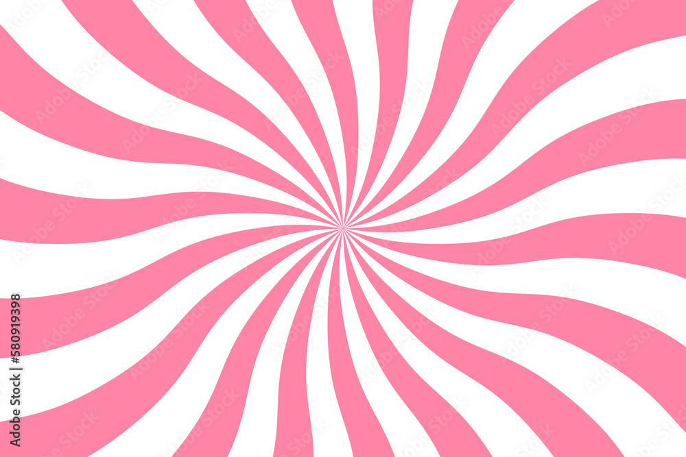 pink twisted striped line, sunburst illustration for making background ...