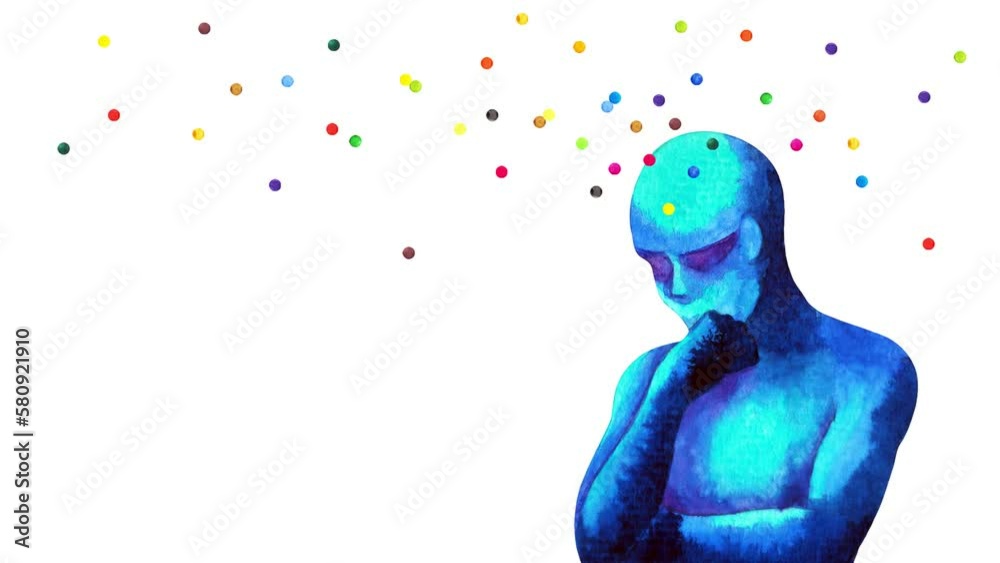 human thinking abstract color dot mind mental health spiritual brain ...