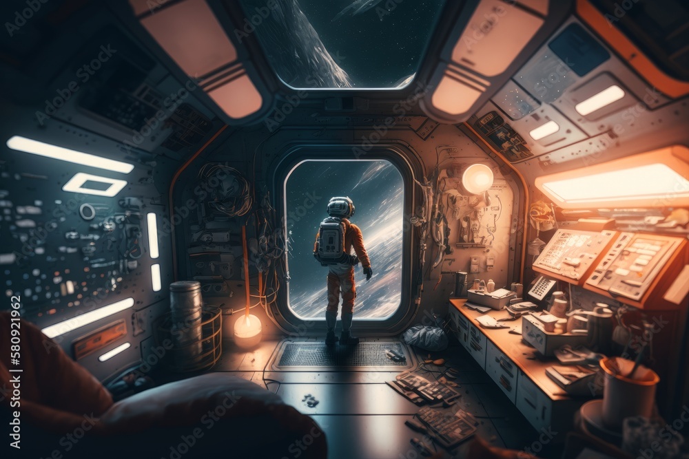 Hyper-Detailed Space Station Interior with Astronauts: Unreal Engine 5 ...