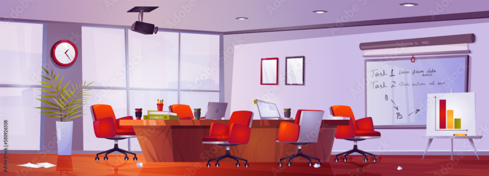 Conference room, office boardroom interior for business meetings ...