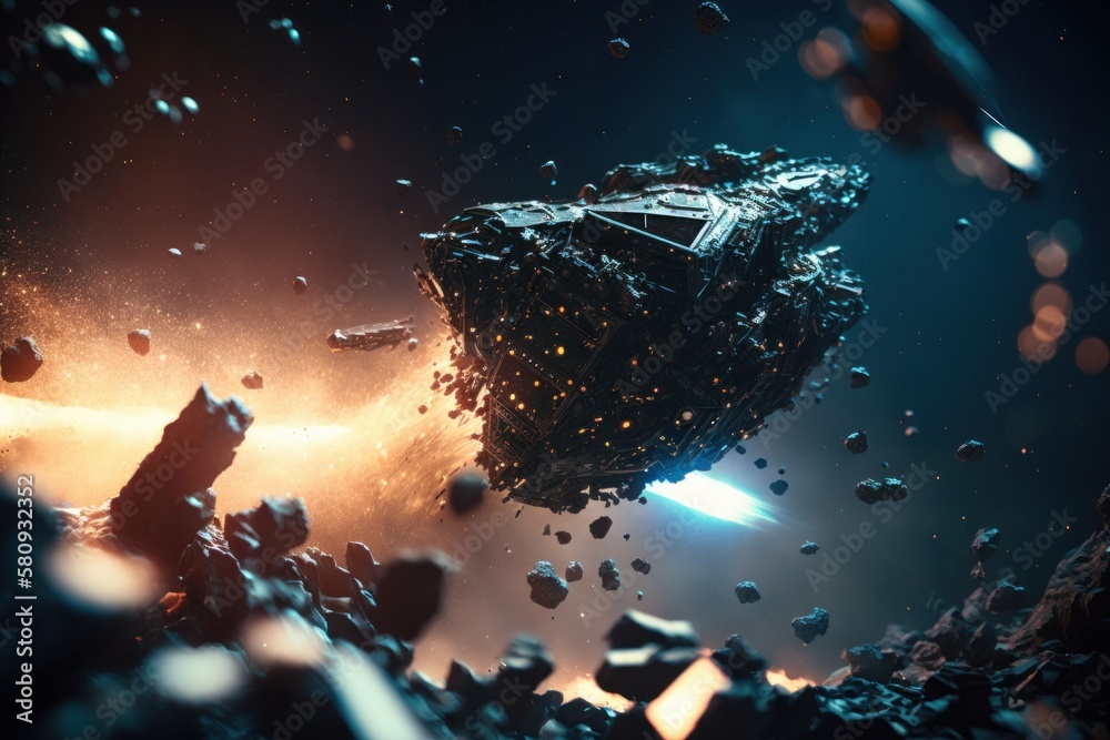 Unleashing the Epic Design of a Spaceship Flying through an Asteroid ...