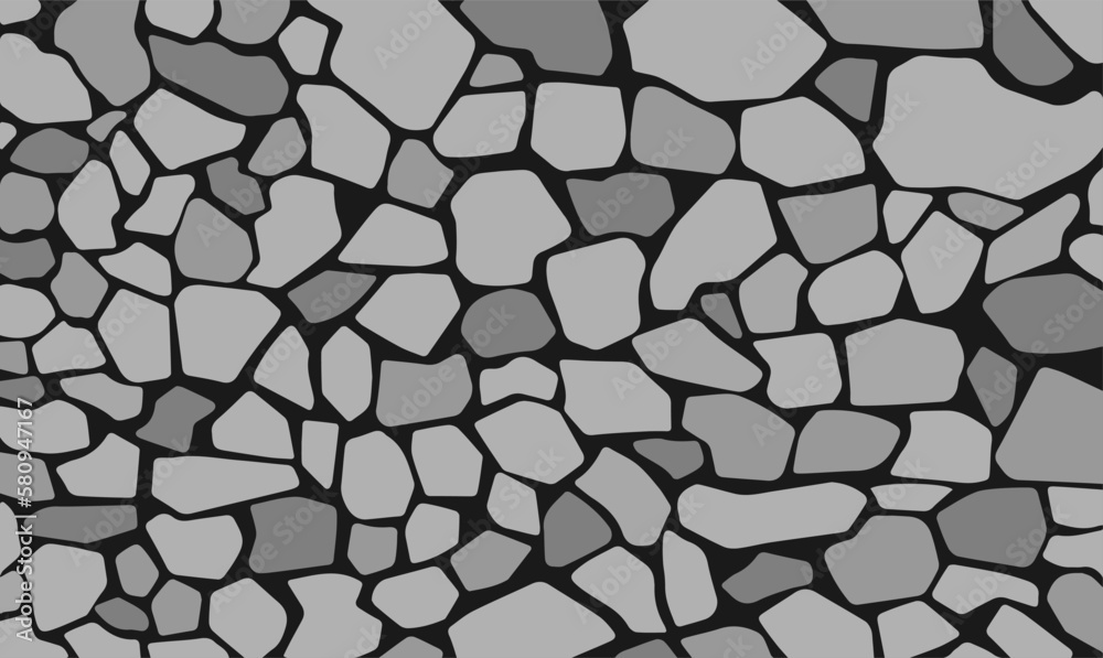 Seamless pattern gray stone floor texture stonewall background Vector ...