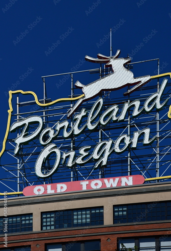 Old Town Sign in Portland, Oregon Stock Photo | Adobe Stock