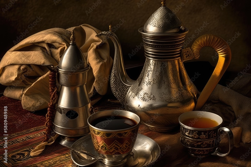 Arabic Traditional Hospitality, a picture of traditional arabic coffee ...