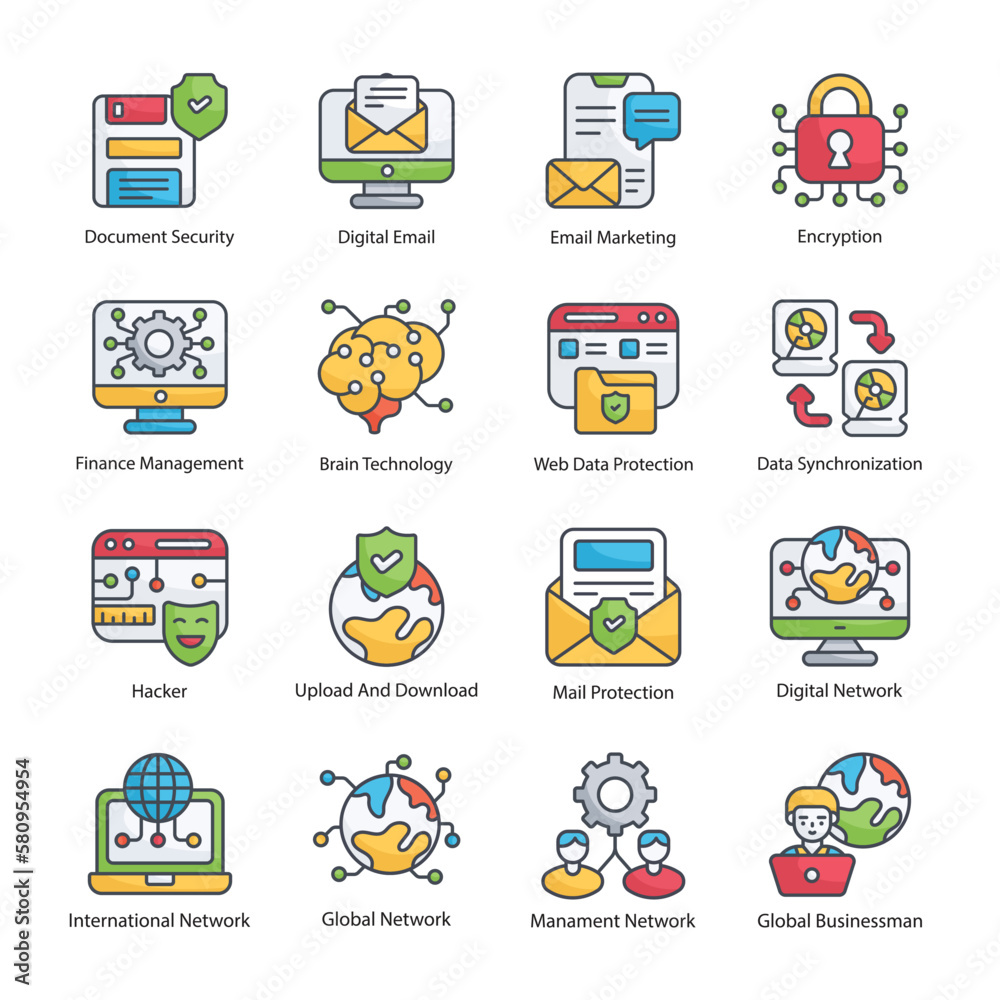 Technology vector Fill outline Icon Design illustration. Technology ...