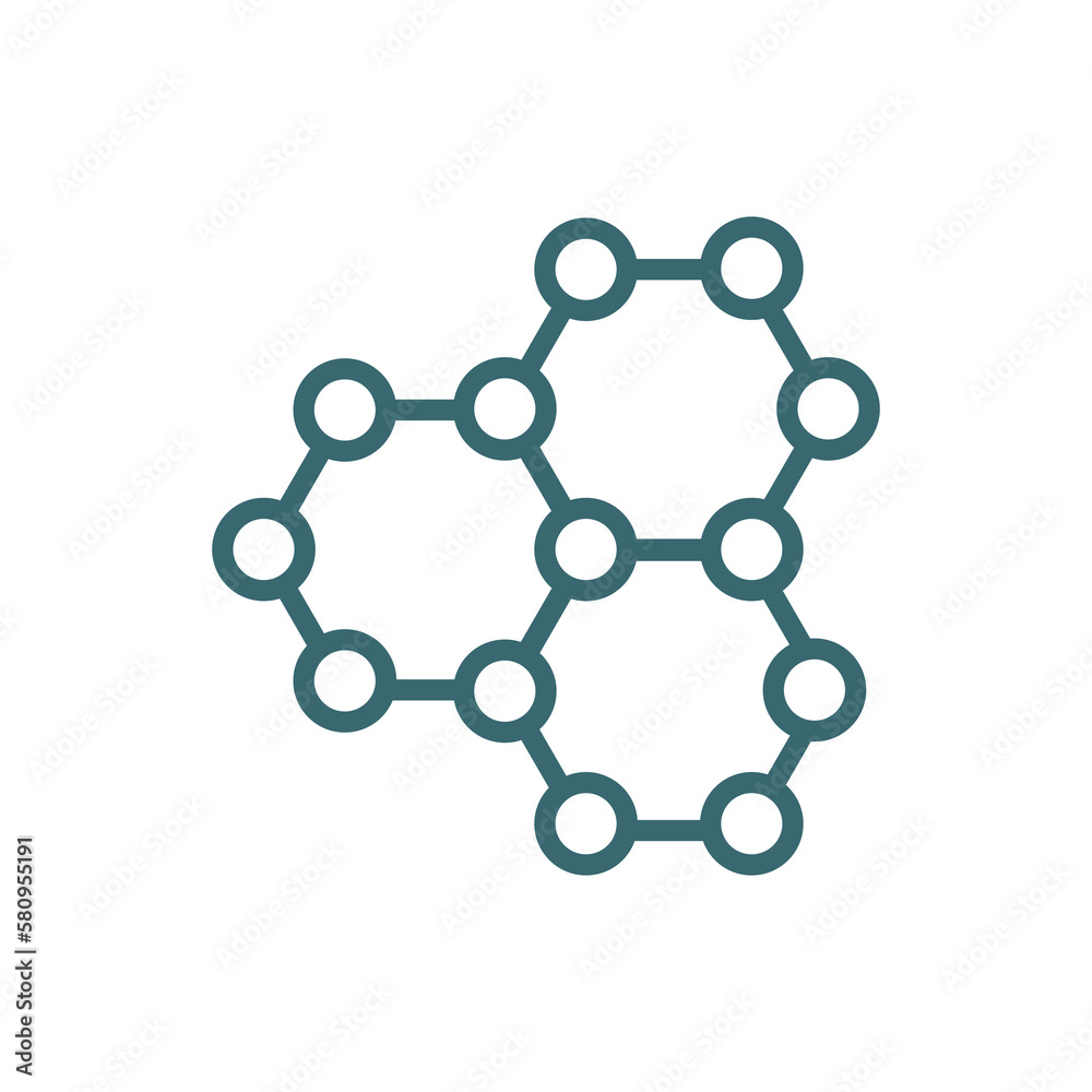 graphene icon. Thin line graphene icon from ai and future technology ...