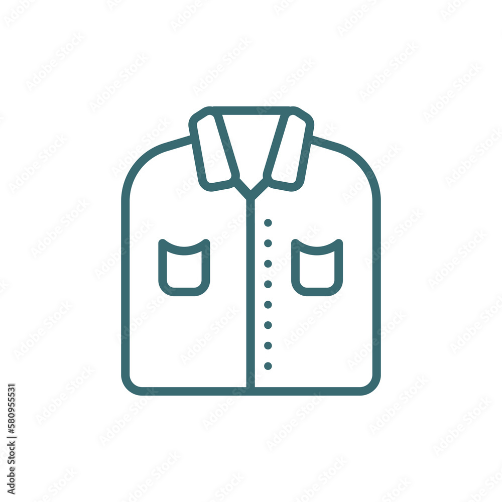 formal shirt icon. Thin line formal shirt icon from clothes and outfit ...