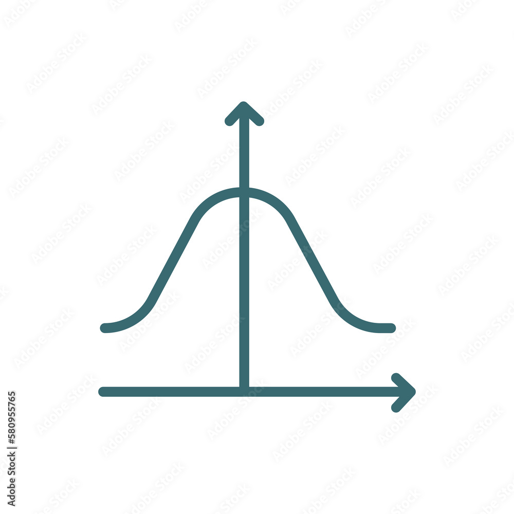 Vecteur Stock gaussian function icon. Thin line gaussian function icon ...