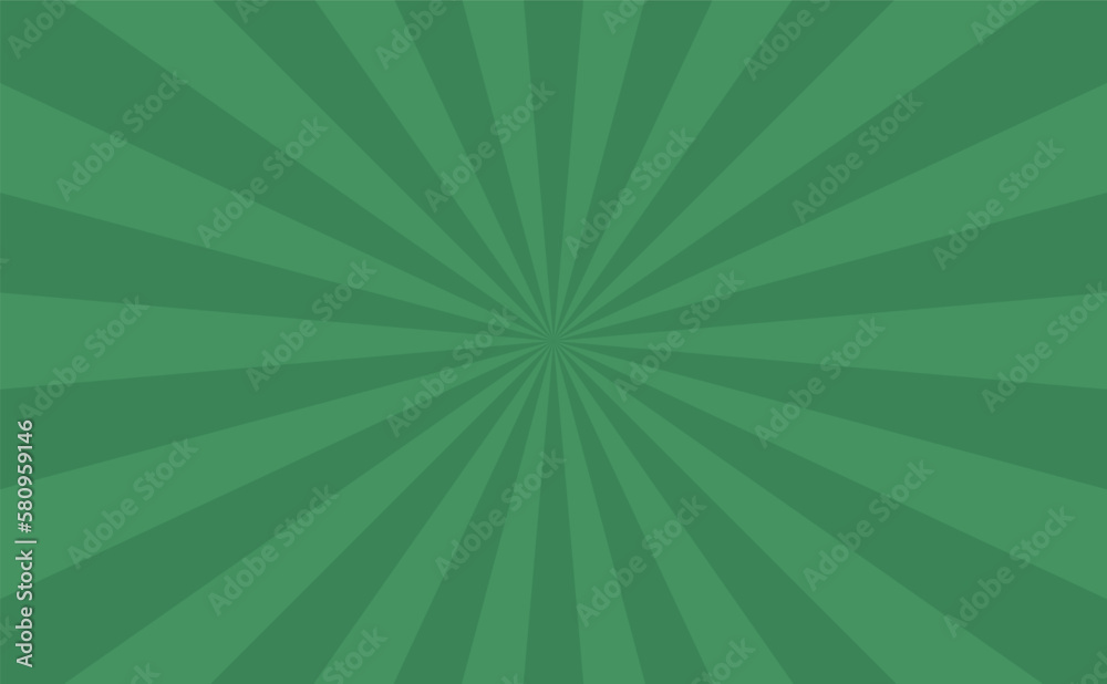 Abstract explosion background in gradient green color. Sun glare effect ...