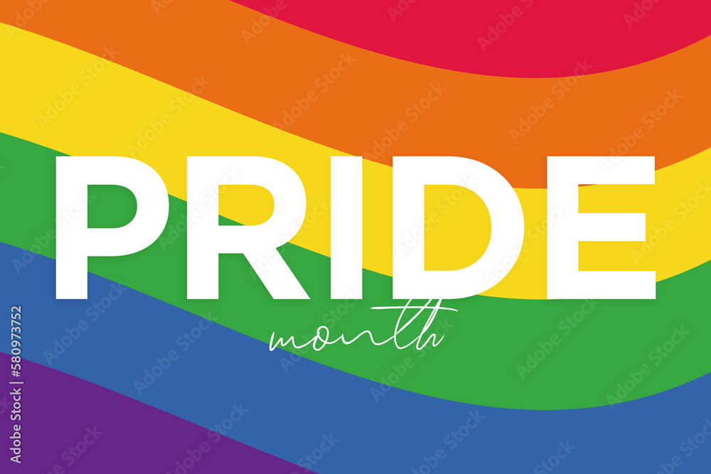 Pride month, LGBT flag. Poster, banner or Rainbow flag of LGBT ...