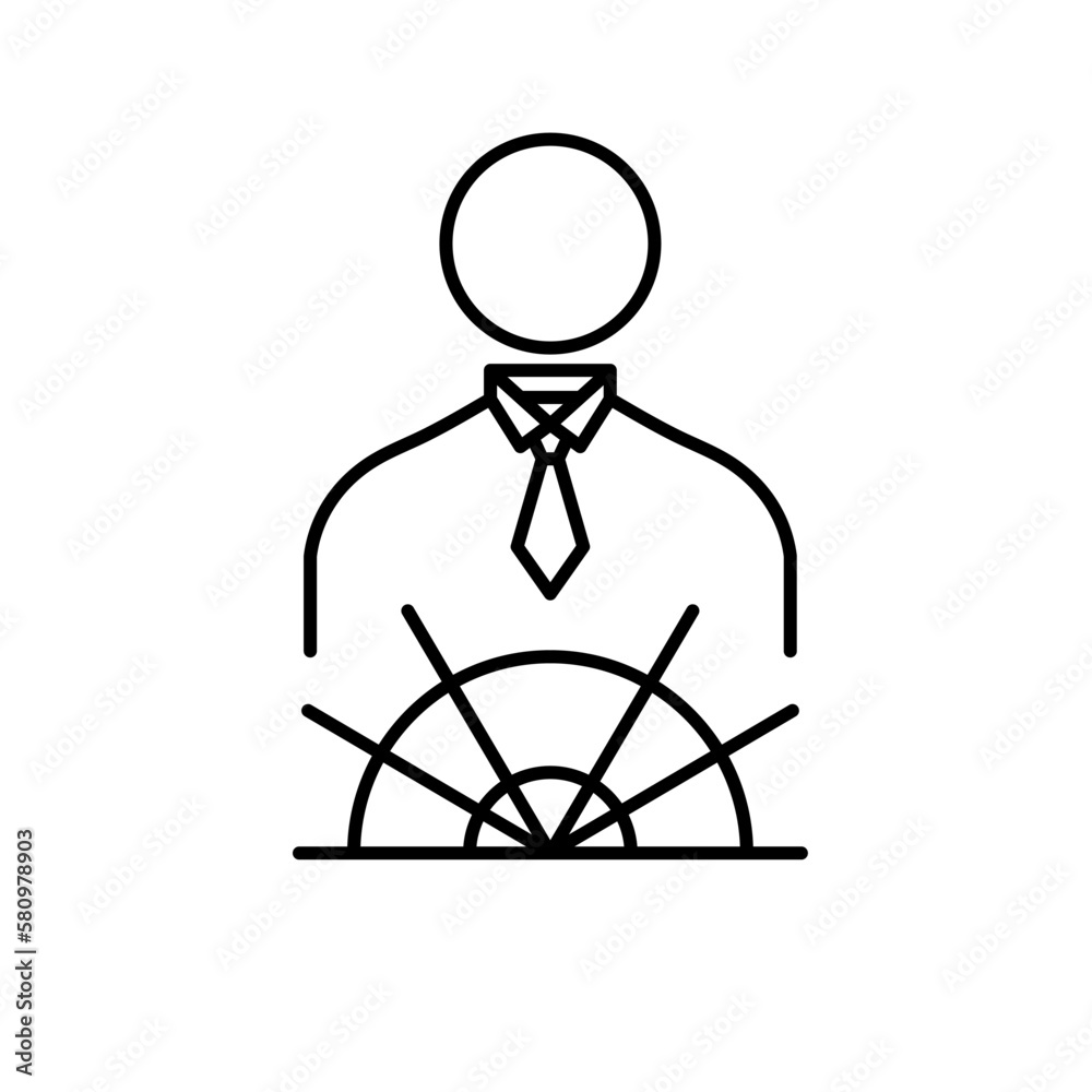 Captain leader. Businessman leads ship toward profit. Leadership ...