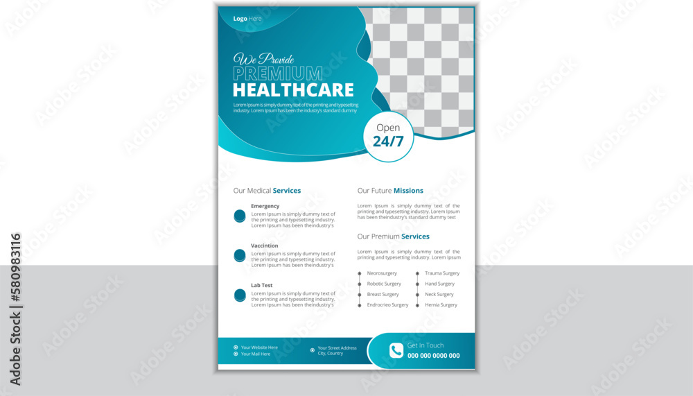 Simple Corporate healthcare and medical Flyer, a4 size, flyer design ...