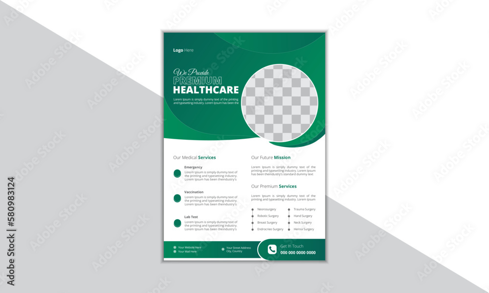 Simple Corporate healthcare and medical Flyer, a4 size, flyer design ...