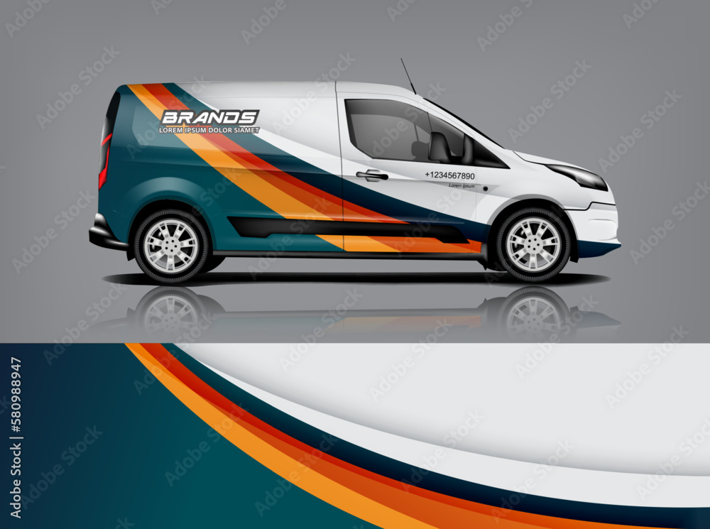 Grafika wektorowa Stock: Car decal design vector. Graphic abstract ...