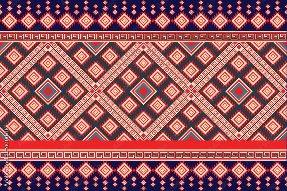 Geometric textile Asia ethnic seamless pattern. Aztec. Asian Thai ...