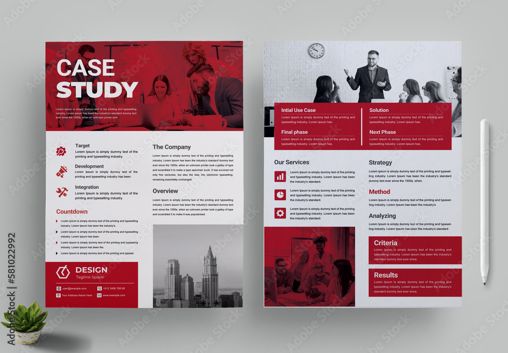 Business Case Study Design Template Stock Template | Adobe Stock