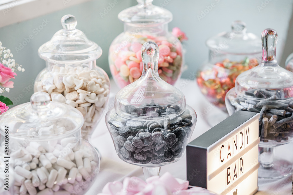 candy in a jar, candy bar sweets Stock Photo | Adobe Stock