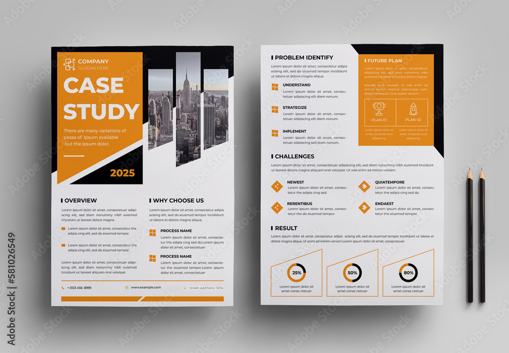 Modern Business Case Study Design Template Stock Template | Adobe Stock