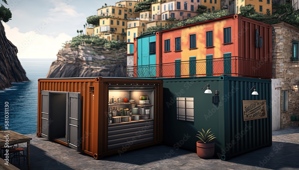 concept of sustainability and recycle , container box remake as house ...