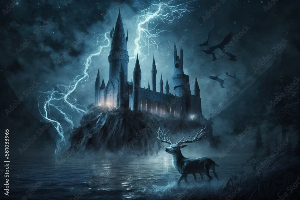 wizarding world, dark magic, castle, power, magic, wand, patronus Stock ...