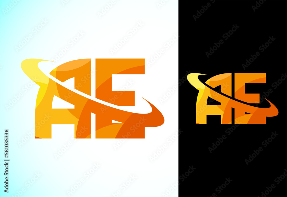 Polygonal Letter A E Logo Design Vector Template. Low Poly Graphic ...