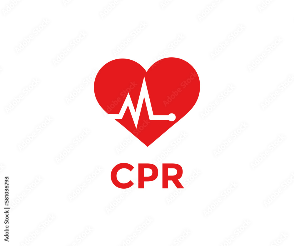 CPR, Health surveillance(cardiopulmonary resuscitation) symbol logo ...