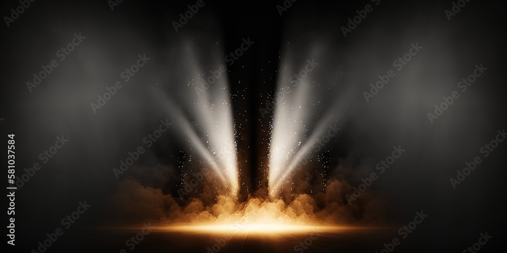 Highlighted background with smoke and ember textures using spotlight ...