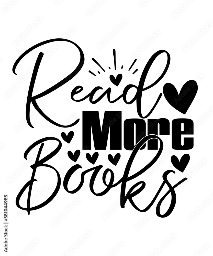 Vecteur Stock Reading Svg Design,Reading SVG Bundle, Books Svg, Books ...