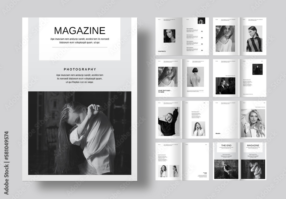 Magazine Layout Stock Template | Adobe Stock
