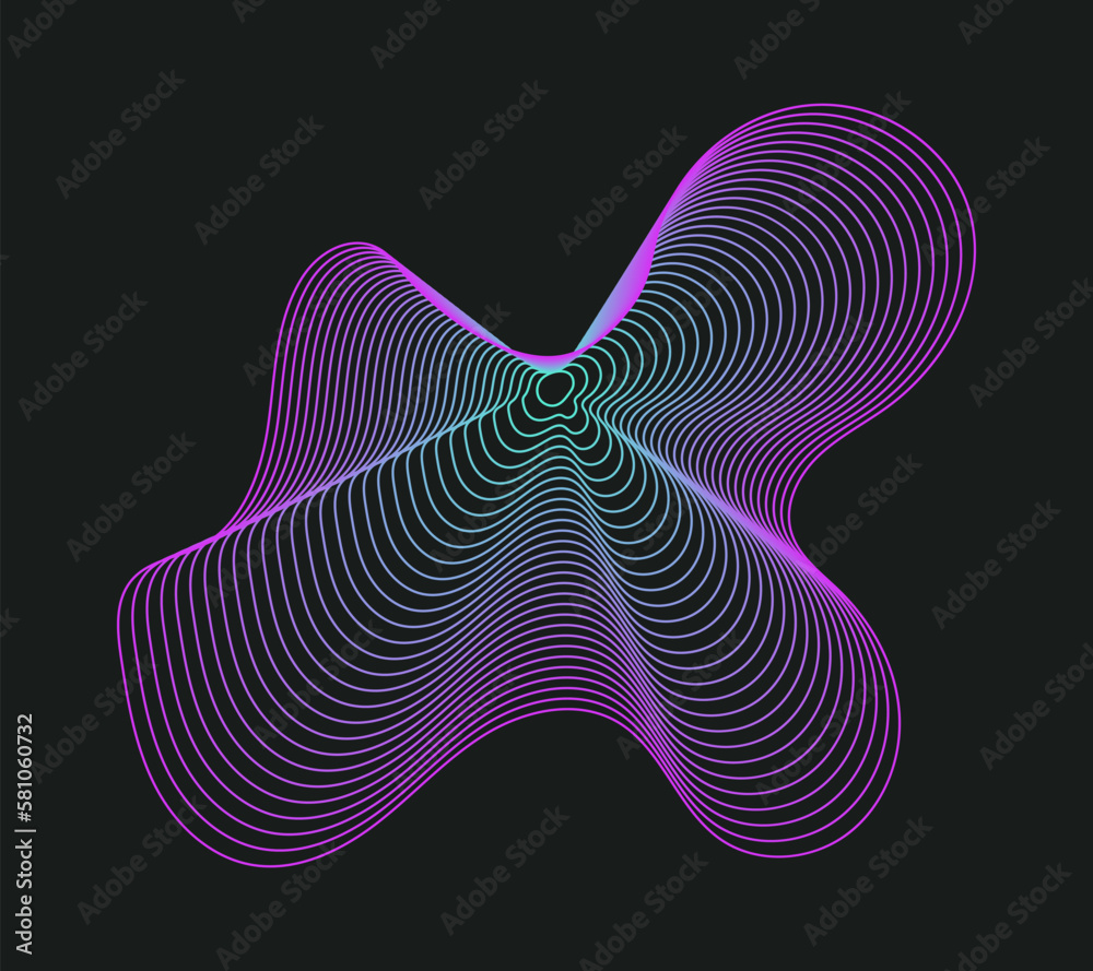 Stockvector Abstract geometric shapes trending futuristic line design ...