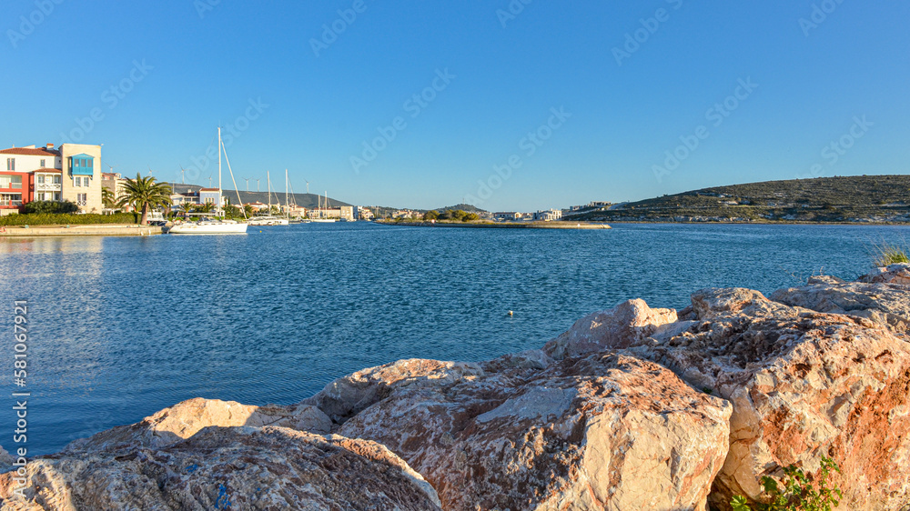 residential houses and yachts in Port Alacati Marina (Cesme, Izmir ...