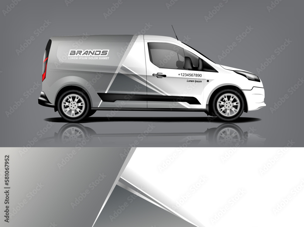 Car decal design vector. Graphic abstract stripe racing background kit ...