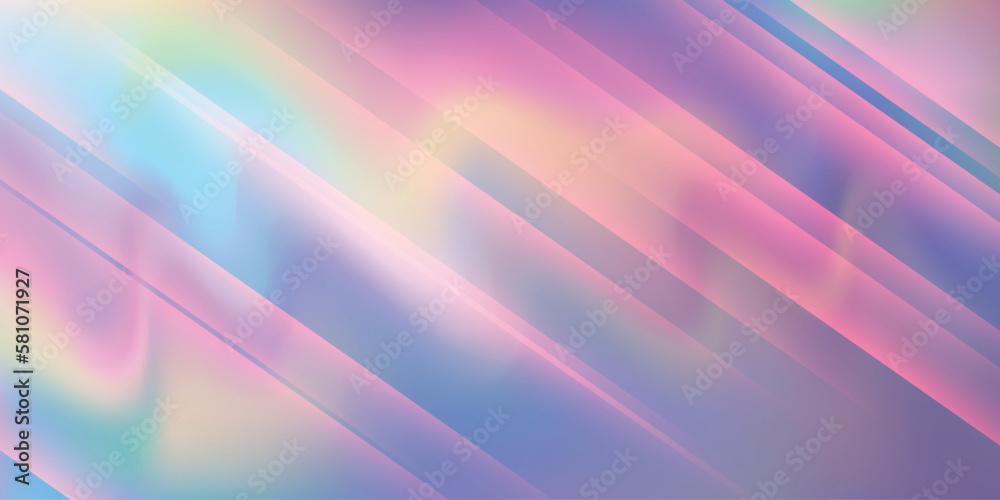 Rainbow light line prism effect, transparent background. Hologram ...