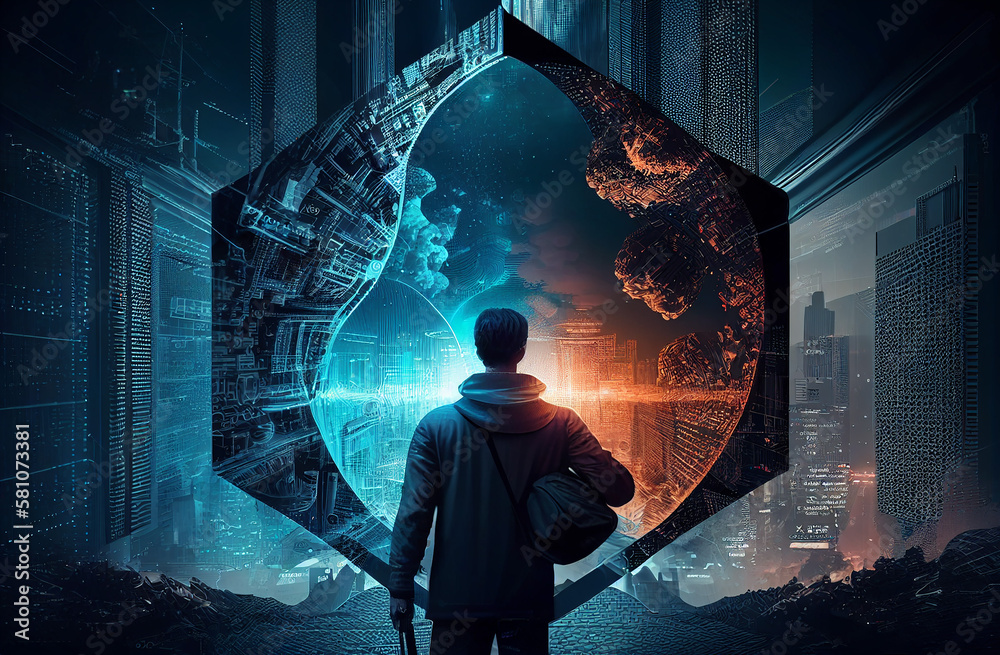 Metaverse Digital Cyber World Technology Concept Innovation Technology ...