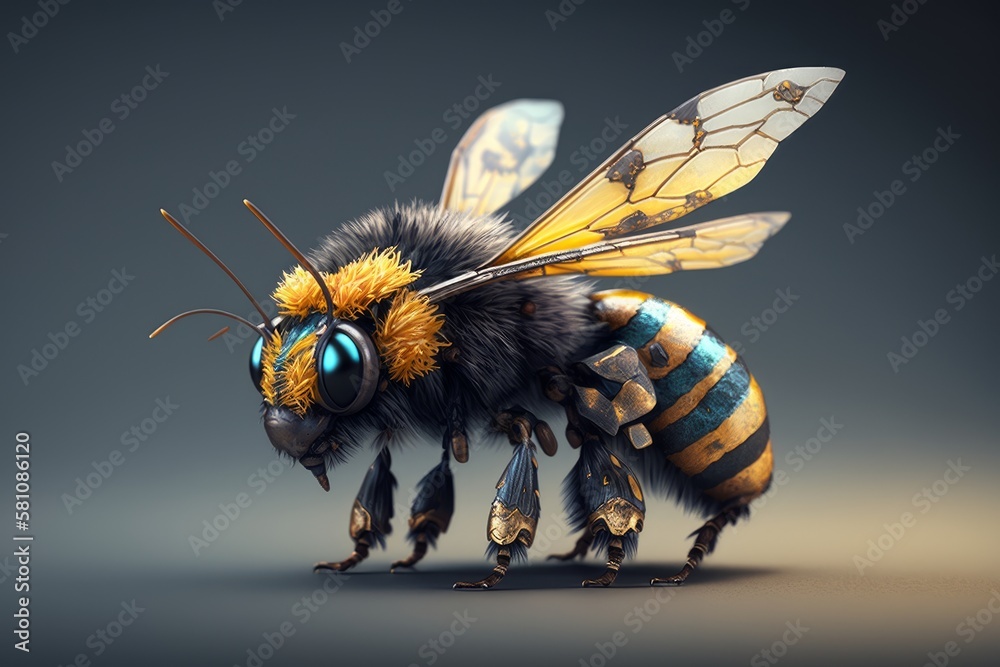 Unleashing Nature's Beauty: Insane Detail of a Macro Charming Bee on ...