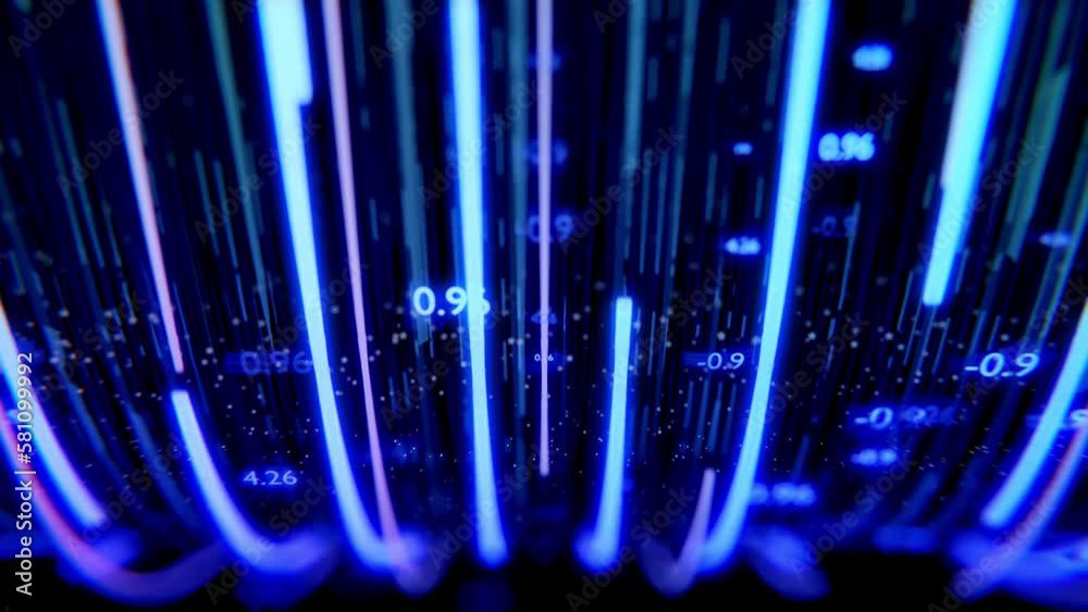 Big Data Digital Business Hitech Background/ 4k animation of an ...