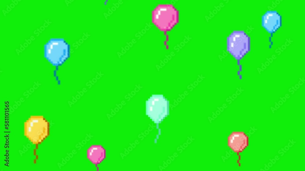 Vidéo Stock toy balloon screen shot, with green screen background ...
