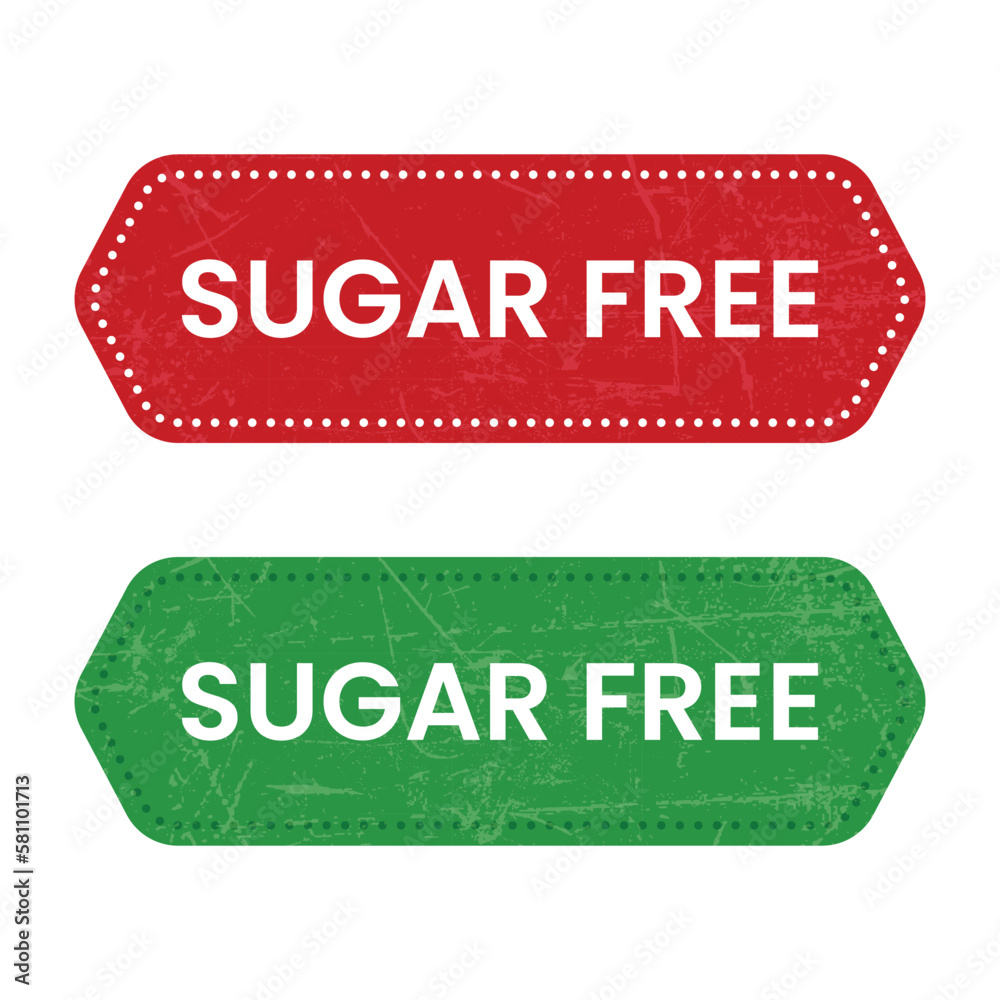 sugar Free Icon, Sugar Free Badge, No Sugar Emblem, Stamp, Seal, Label ...