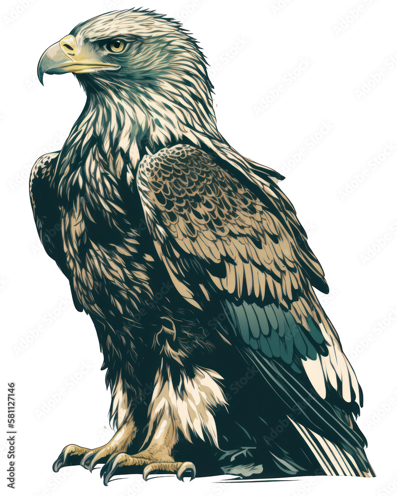 Eagle Illustration With Transparent Background. Generative Ai. Stock ...