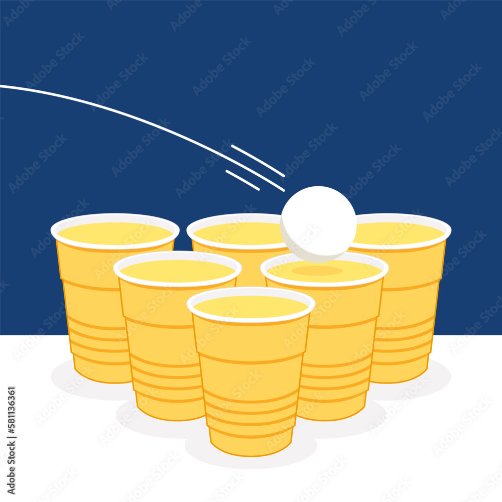 Beer Pong Cups Vector