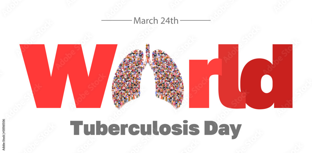 World Tuberculosis Day March 24. Medical solidarity day concept. Flat ...