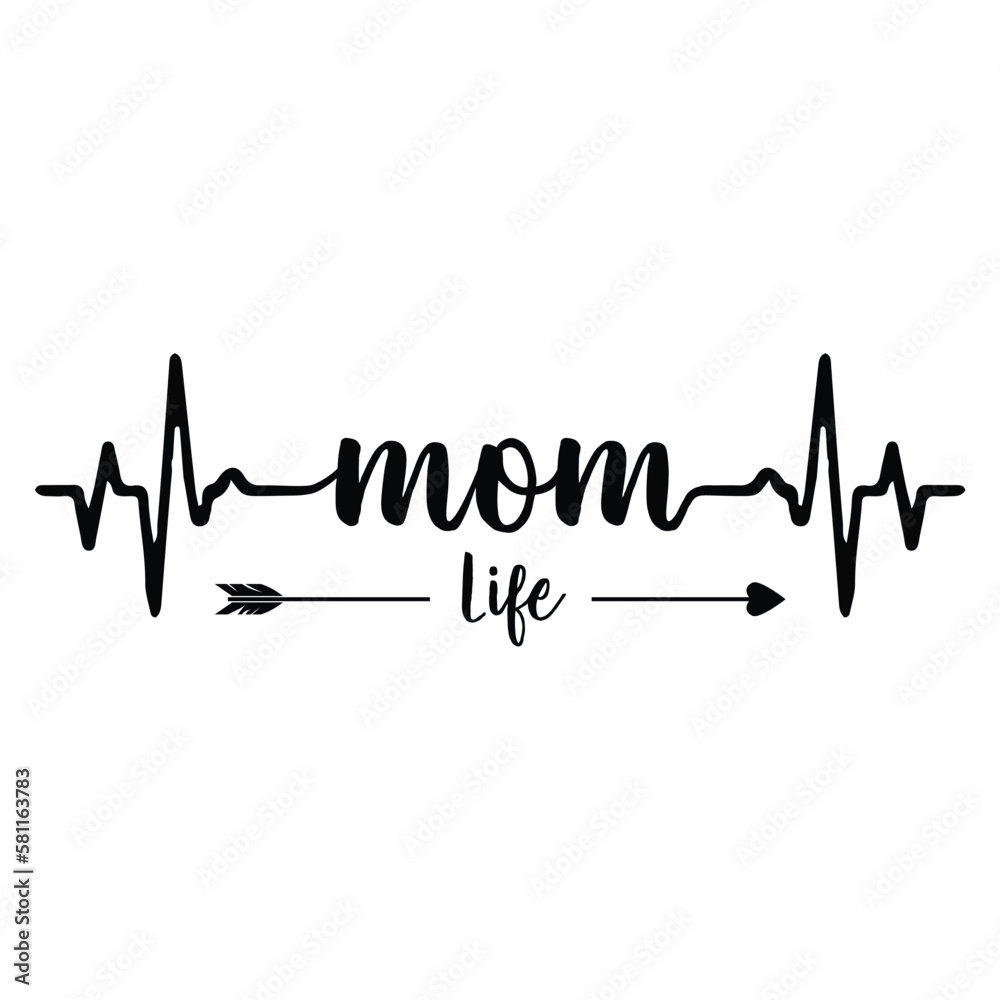 Mom life Mother's day shirt print template, typography design for mom ...